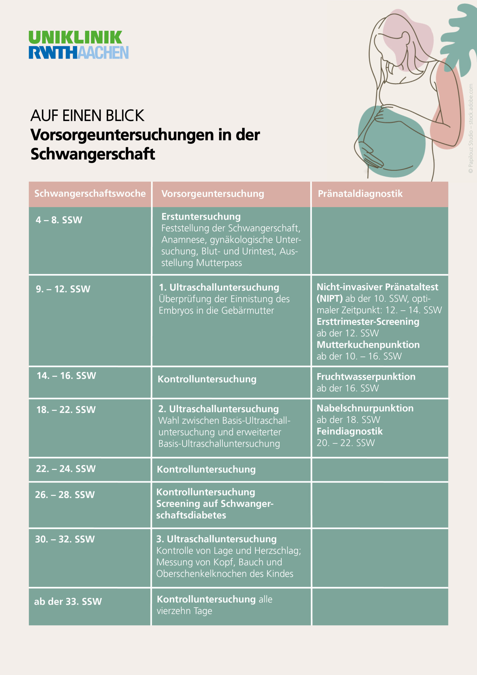 Schwangerschaftsvorsorge für Mutter und Kind: die wichtigsten ...